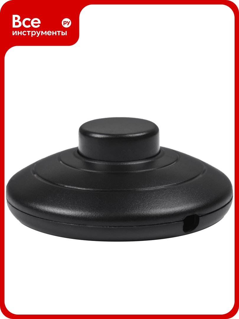 Напольная, REXANT, кнопка выключатель REXANT 250V 2А ON-OFF черная 36-3025, управления освещением, предназначена