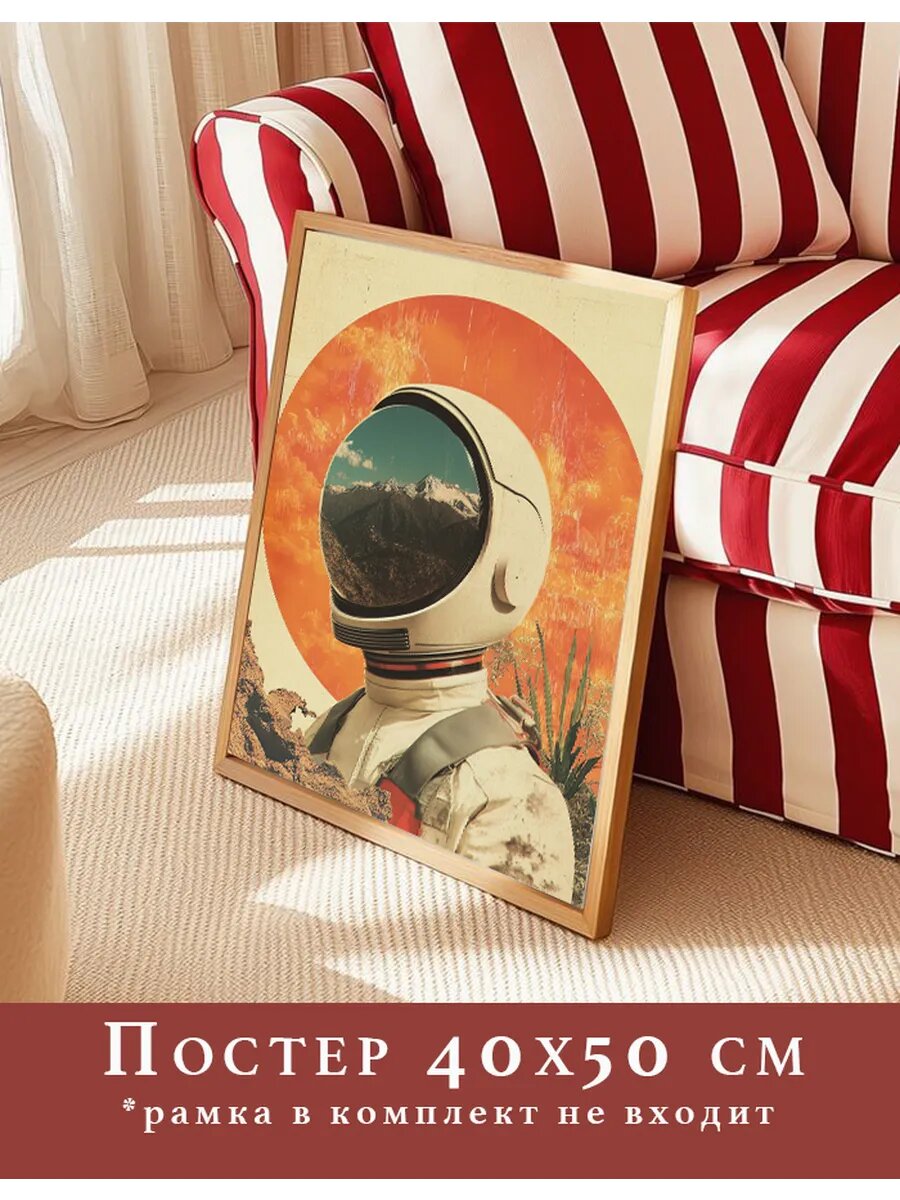Постер 40х50 ретро стиль интерьерный