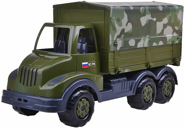 Пластиковая модель "Автомобиль Муромец", бортовой тентовый военный, для детей, игрушечный транспорт, машинка детская, сюжетно-ролевая игрушка для игр в песочнице и дома