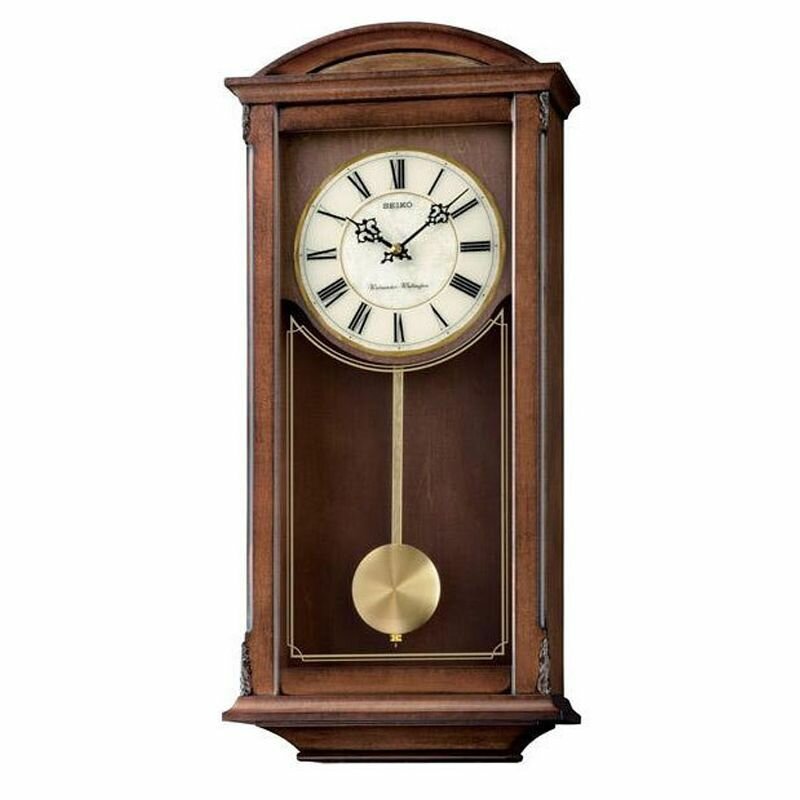 Настенные часы с маятником Seiko Quartz Wall Clock QXH030BN