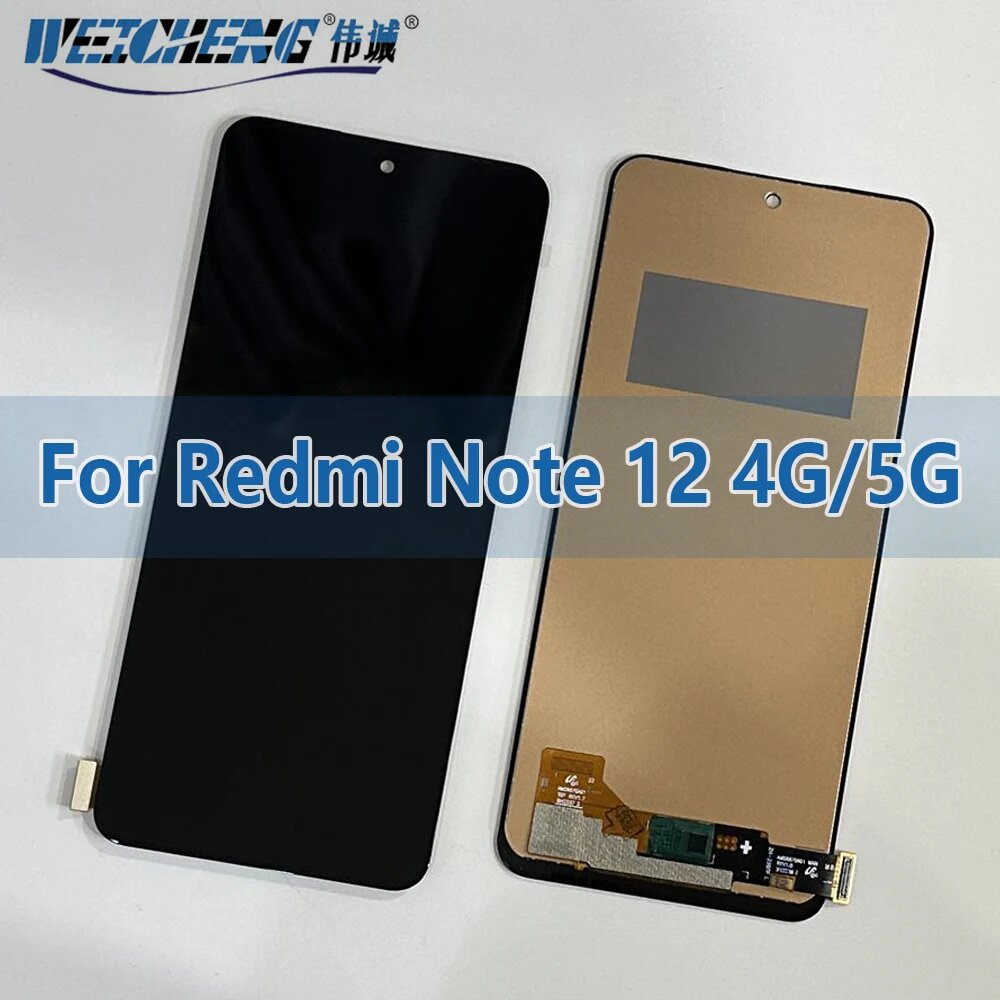 23021RAAEG 22111317I для Xiaomi Redmi Note 12 4G 5G ЖК-дисплей с цифровым преобразователем сенсорного экрана в сборе для Note 12 ЖК-дисплей с рамкой 4G No Frame