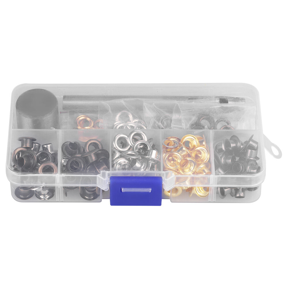 Набор Для Установки Люверсов: 220 Металлических Деталей 5 мм С Инструментами - Прочный Комплект Для Ремонта Обуви И Творчества, Идеально Для DIY-Проектов Из Ткани И Кожи