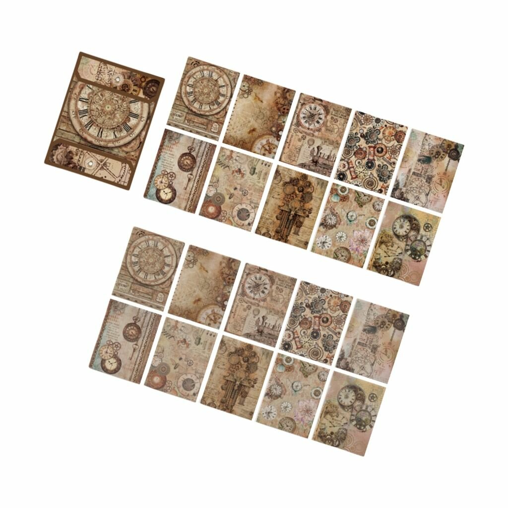 Ретро-коллаж ручной работы, материал для украшения счета, бумага-Time Gear