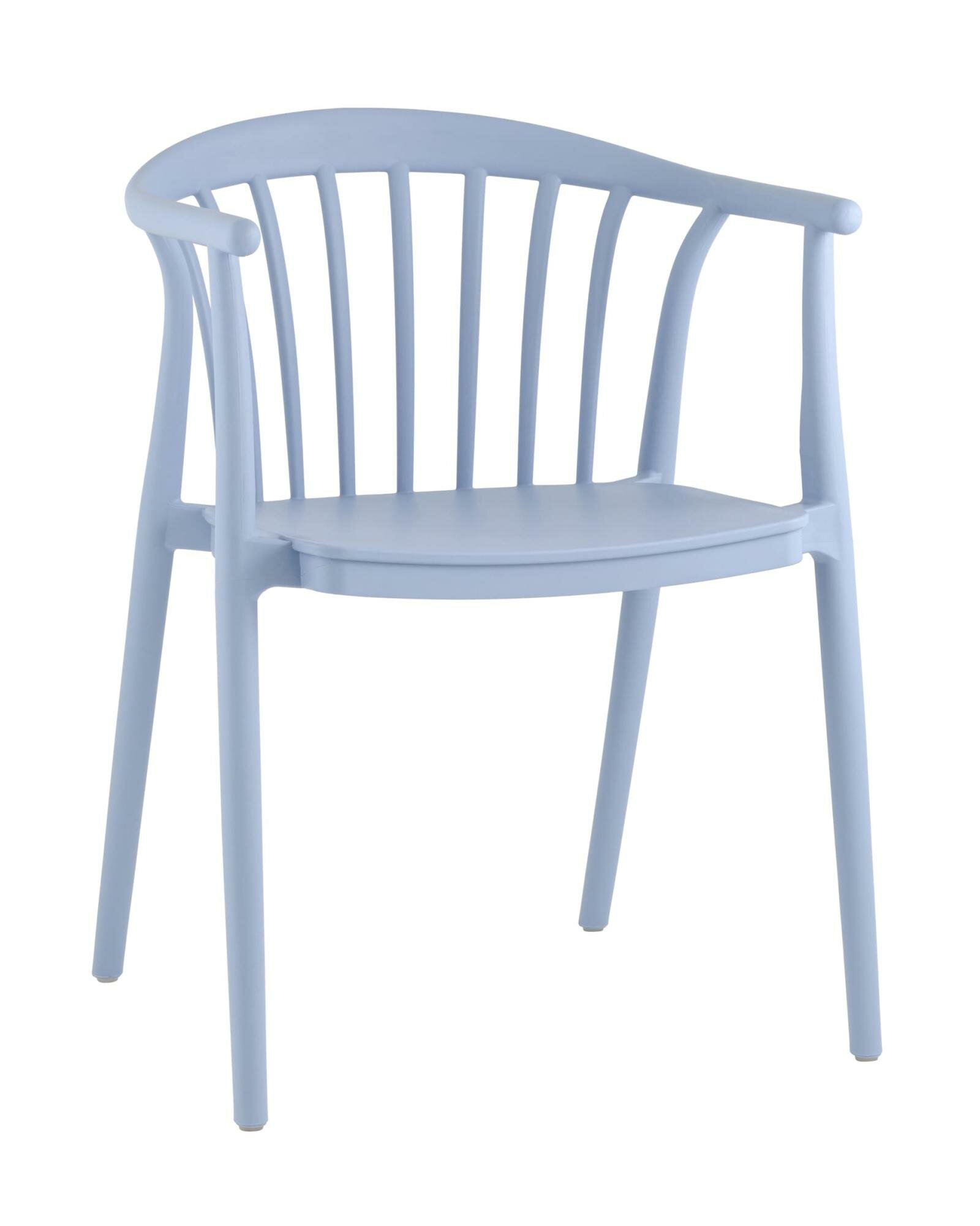 Стул Campo STOOL GROUP голубой, пластик, твердое сиденье, с подлокотниками