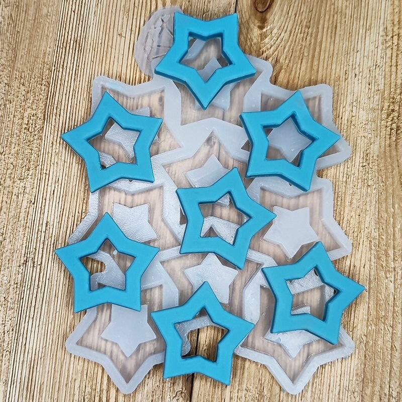 Силиконовая форма для шоколадных плиток Brilliant Mold. Молд Геометрия звезды