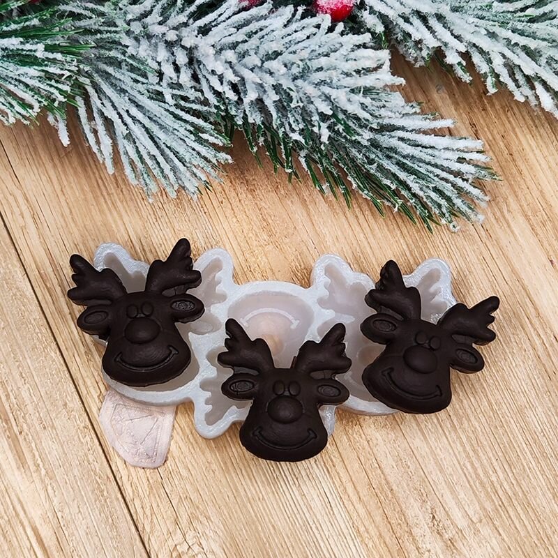 Силиконовая форма для конфет Brilliant Mold. Молд Олени конфетки