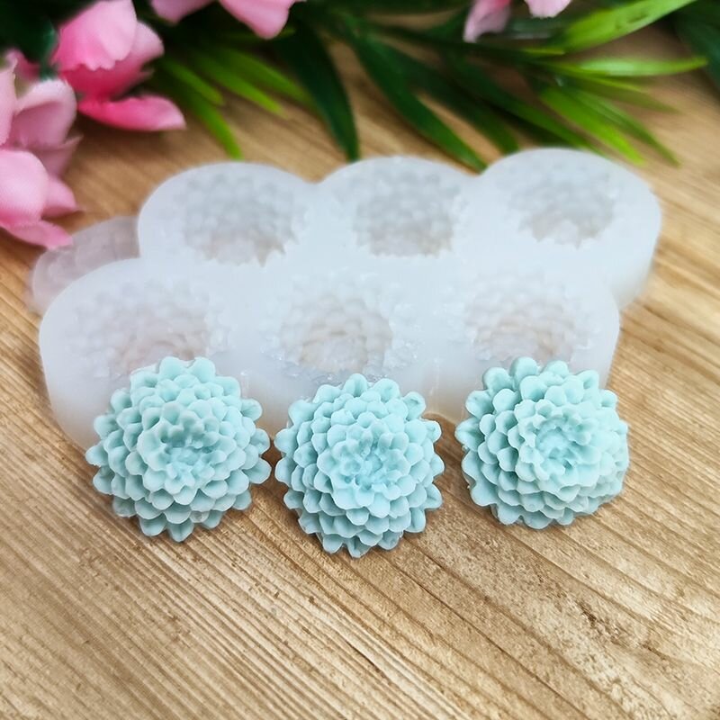 Силиконовая форма для шоколадных плиток Brilliant Mold. Молд Хризантемки