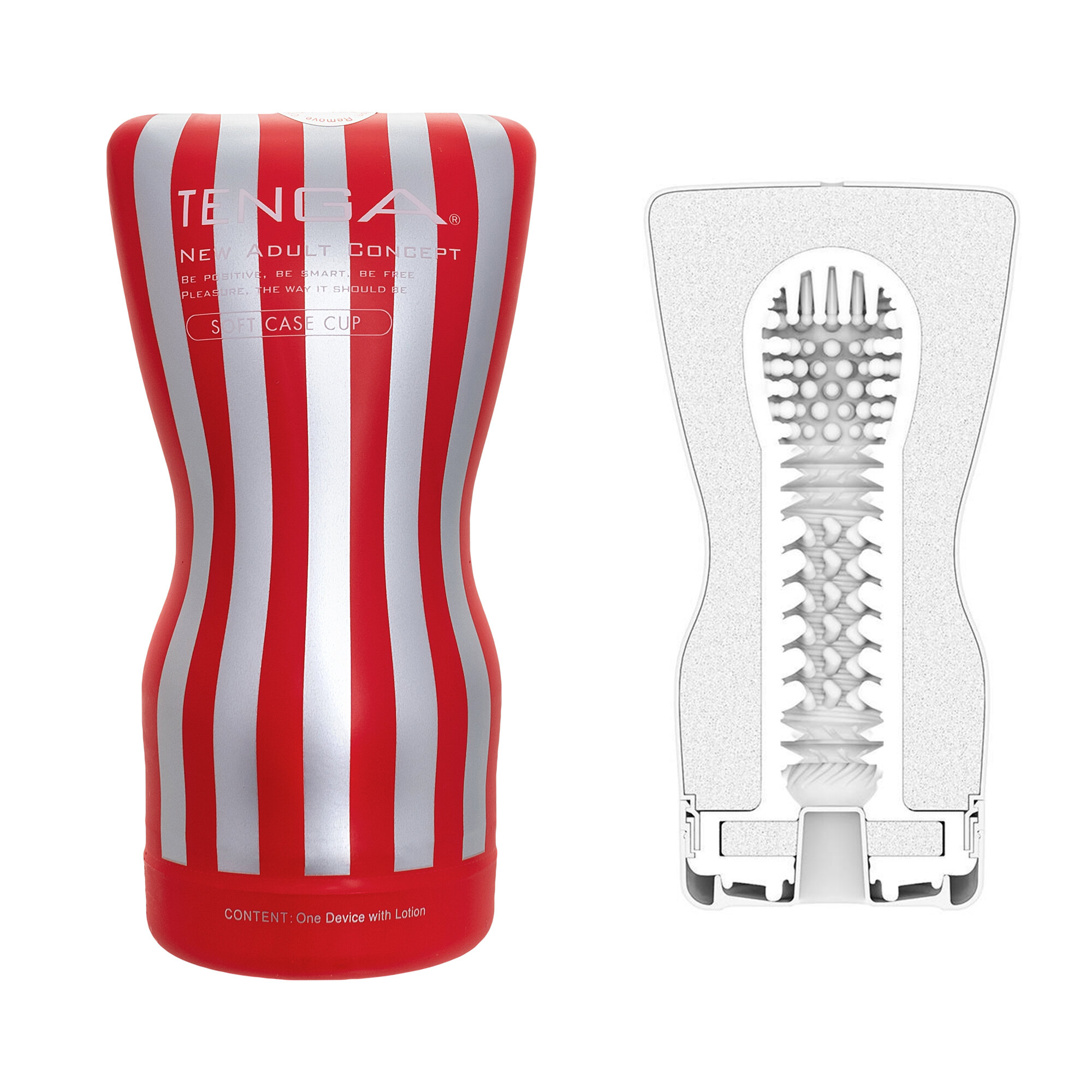 Одноразовый мастурбатор TENGA Squeeze Tube Cup, TOC-202, красный