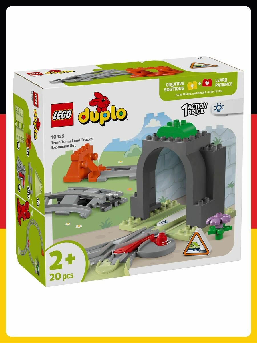 Конструктор LEGO DUPLO Железнодорожный туннель и пути-набор расширения