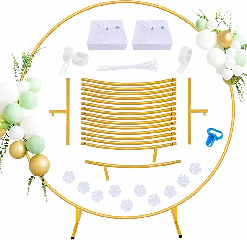 7.2-футовая золотая круглая арка для воздушных шаров