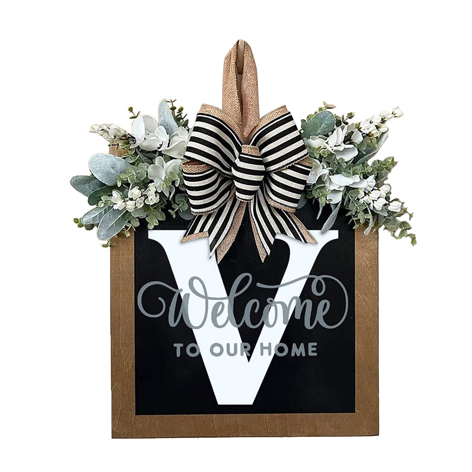 Фамилия, круглыйгод, венокнавходнуюдверь, надпись«Добропожаловать»сискусственнойгирляндой, украшениедлядомаV