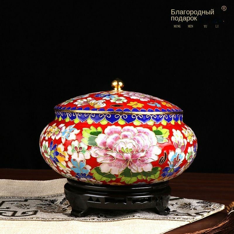 Эмалированная шкатулка для драгоценностей ручной работы