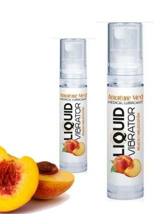 Жидкий интимный гель Amoreane с эффектом вибрации PEACH,10ml Amoreane Жидкий интимный гель Amoreane с эффектом вибрации PEACH,10ml