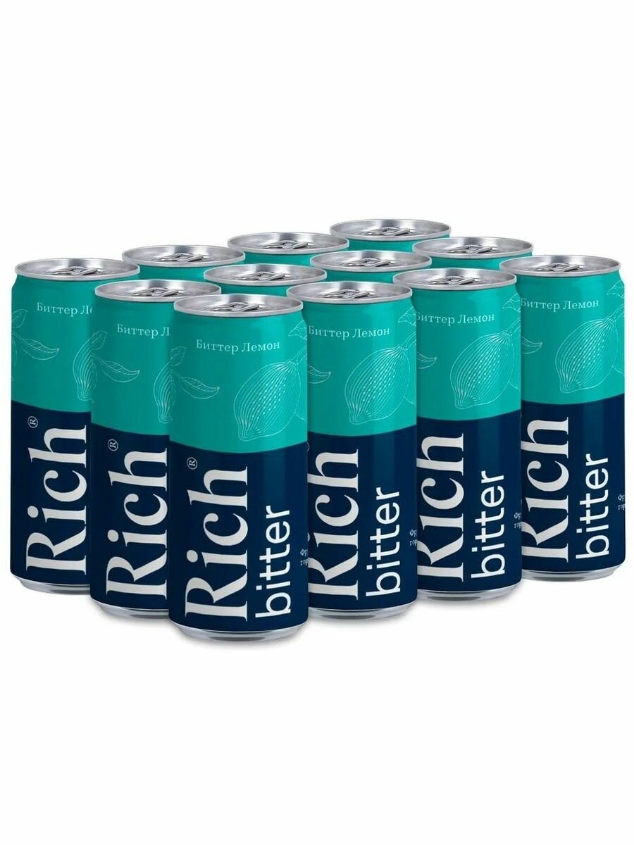 Рич Газированный напиток / Rich Bitter Лимон 0,33л х 12шт