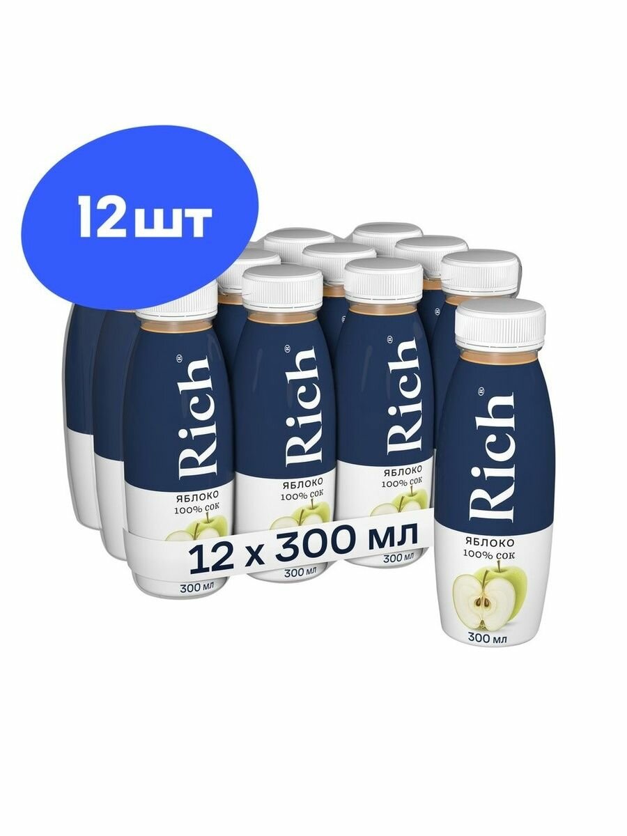Сок Rich (Рич) Яблоко 0,3 х 12шт