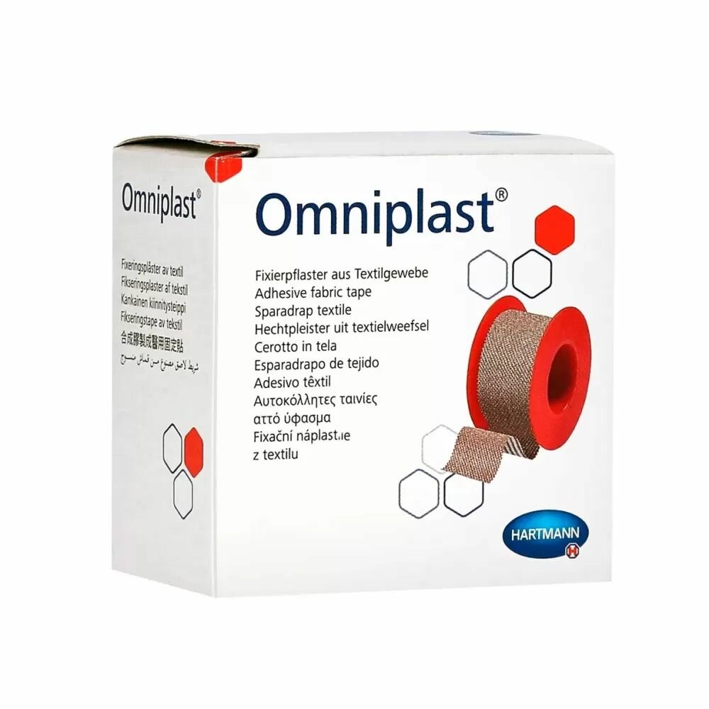 Пластырь Paul Hartmann Omniplast 9005731 фиксирующий тканевый 1,25 см 9,2 м