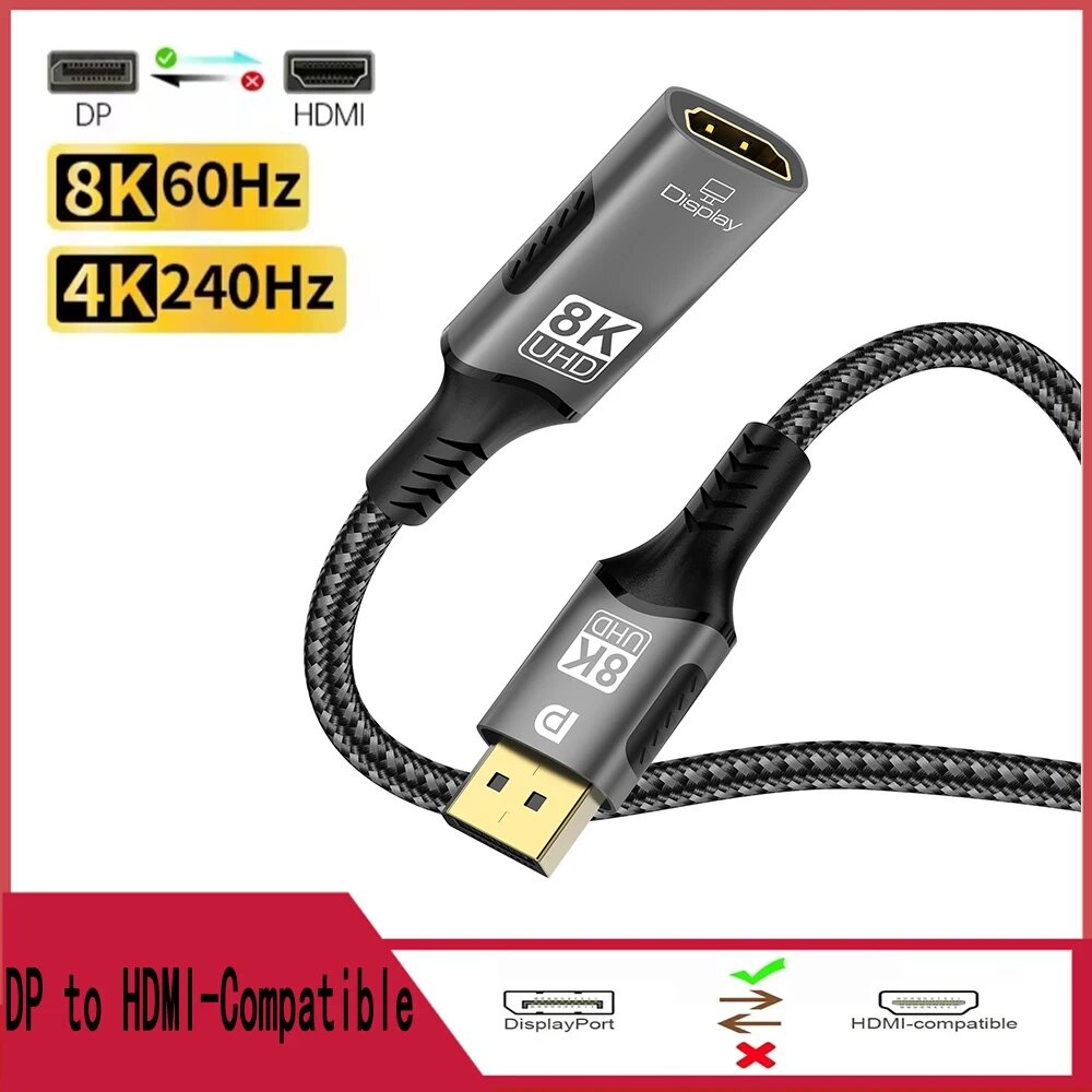 FDBRO Адаптер DP-HDMI 8K 4K