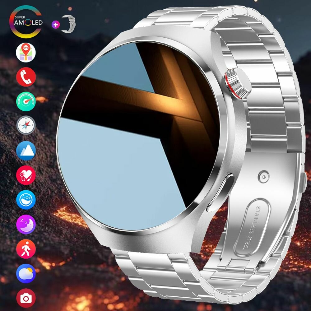 Умные часы для мужчин, Мужские наручные часы, GPS-трекер, аккумулятор 300 мАч, сверхдлинный режим ожидания, компас, Bluetooth-вызов