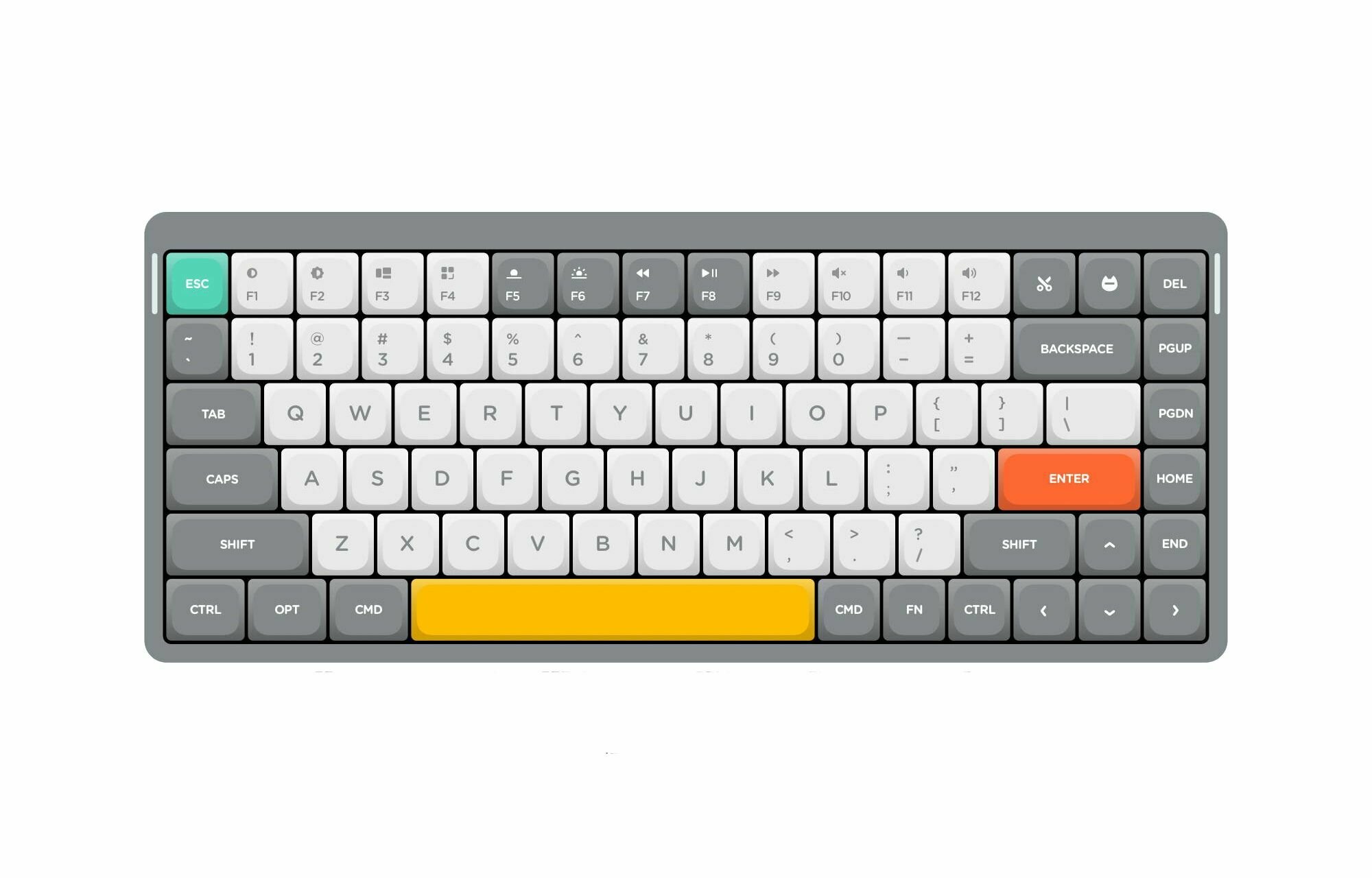 Беспроводная механическая ультратонкая клавиатура NuPhy AIR 75 (Red Switch) RU гравировка (для Windows)