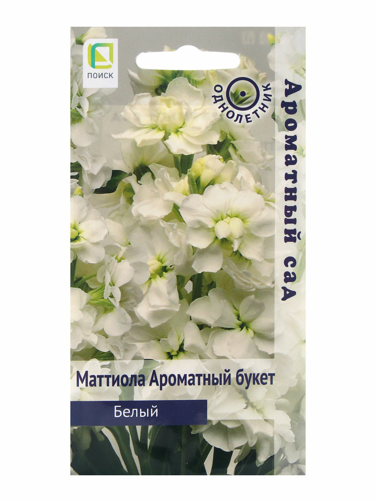 Семена цветов Маттиола Ароматный Букет Белый, 0.05гр, цветение период: август
