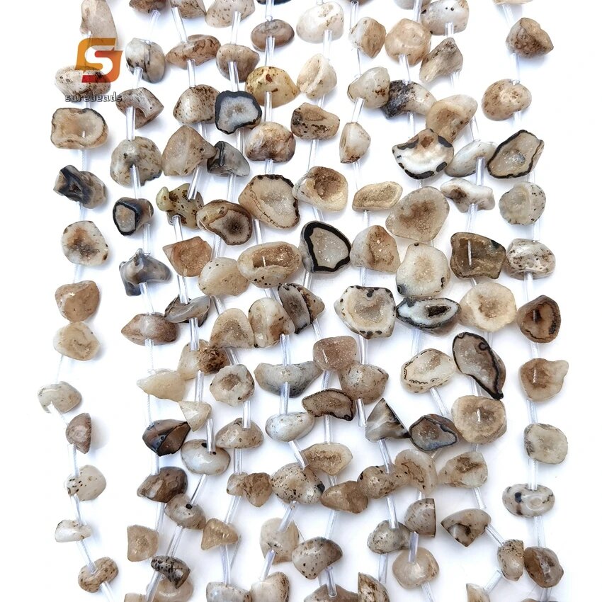 15,5 дюйма/нить, натуральный агат, друза, свободные бусины, необработанный Кристальный Кварц Drusy Nugget для ожерелья, подвески, серьги, изготовление ювелирных изделий