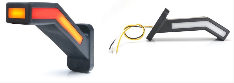 Фонарь габаритный (рога) фг-50-02r с неоновым светом 12-24в правый арт. фг-50-02r