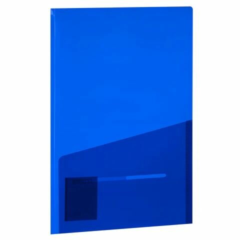 30 шт. Папка-уголок 2 кармана, непрозрачная, А4, BRAUBERG "SPECIAL", синяя, 0, 18 мм, 273060