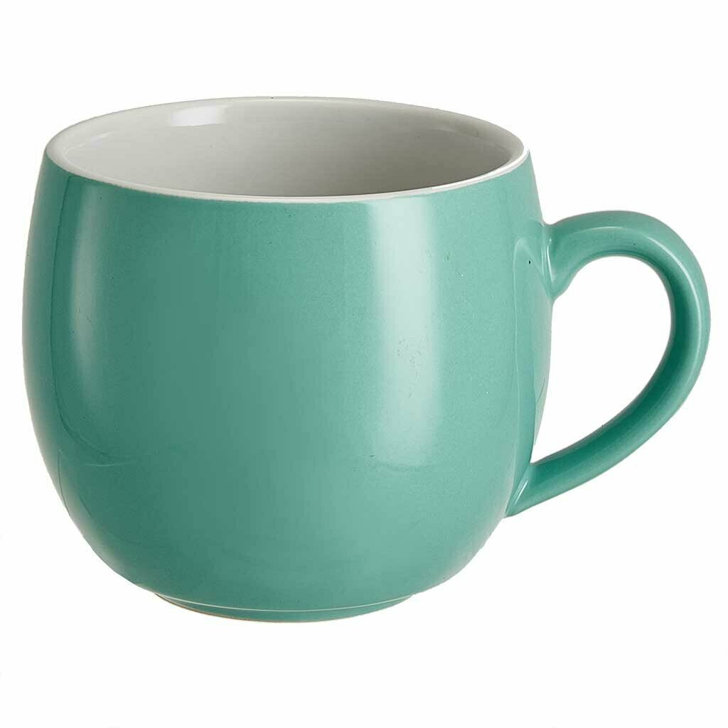Кружка 350 мл бирюзовая керамическая Rosario Ф19-137L1, надежная упаковка