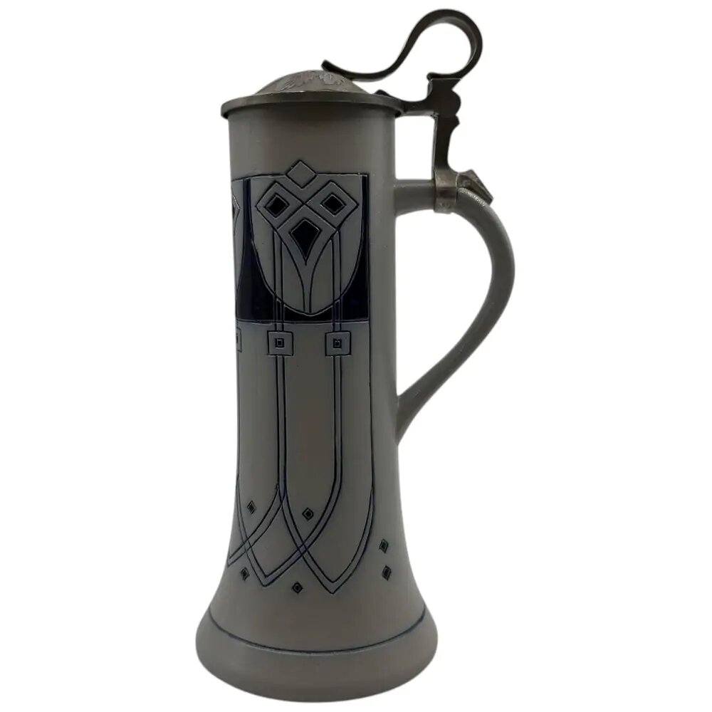 Пивная кружка "Арабеска 2", 0.7 л, кобальт, 1970-1980 гг, Sahm, Германия