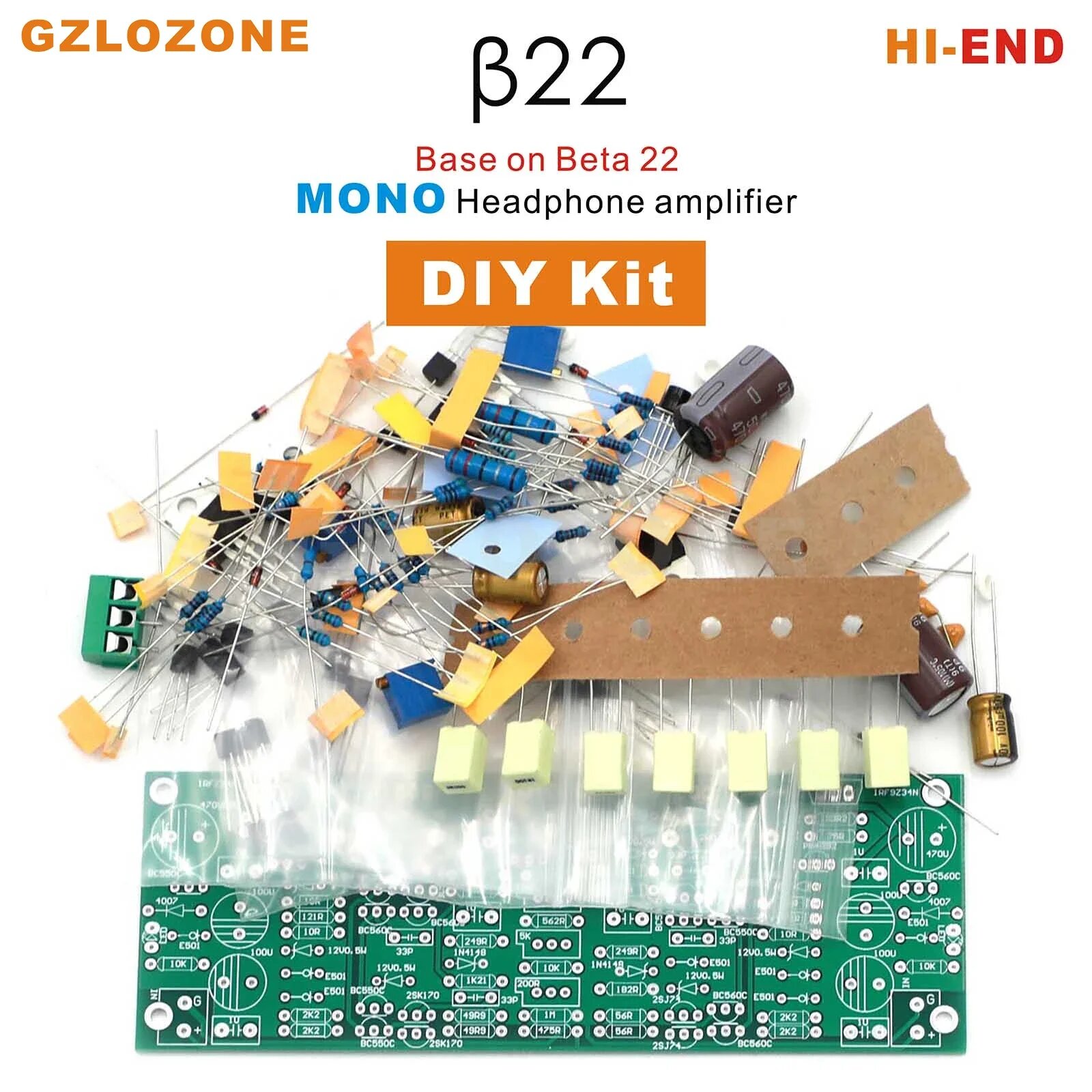GZLOZONE HI-END B22 MONO Усилитель для наушников DIY kit