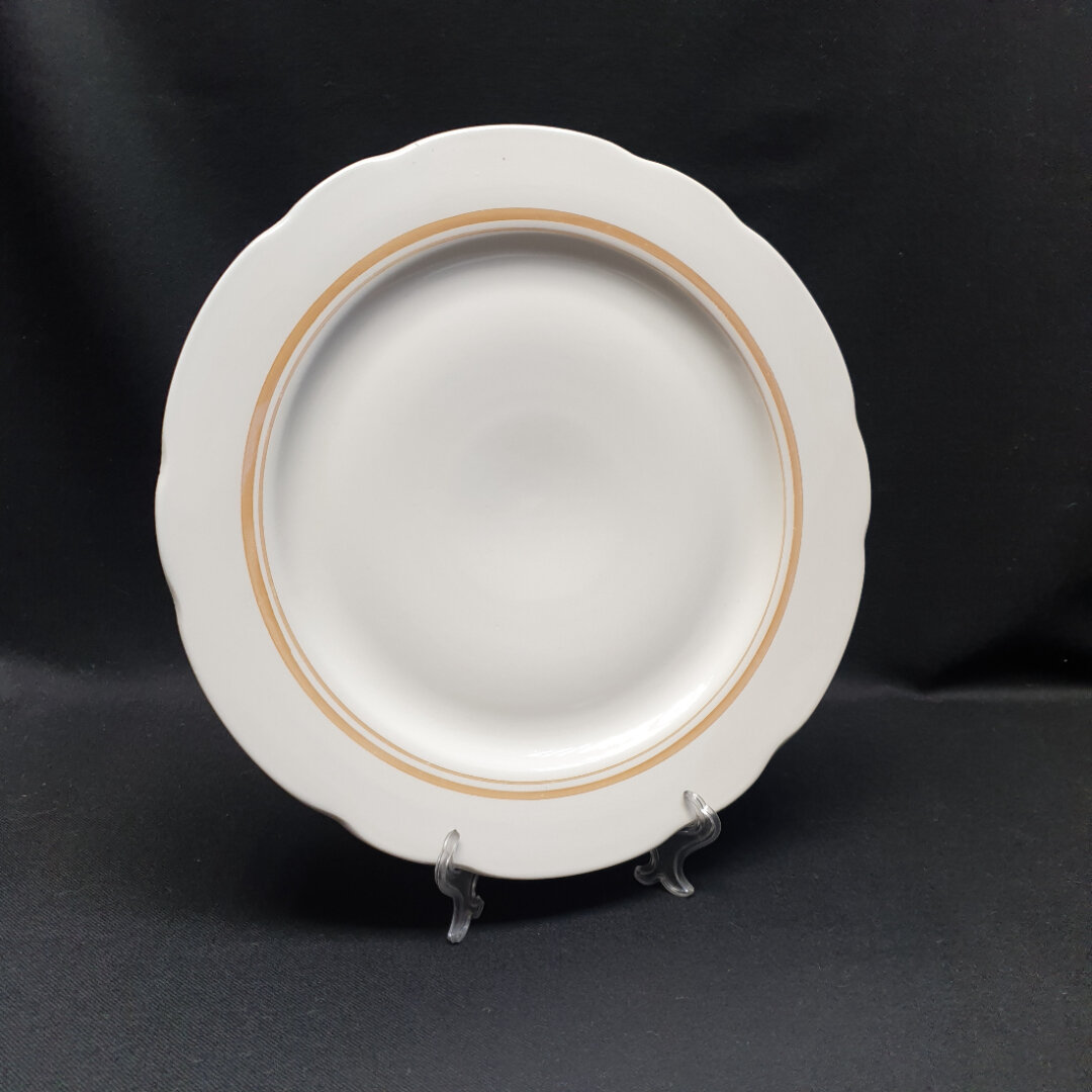 Блюдо большое Дулево, фарфор деколь 31 см, винтаж СССР