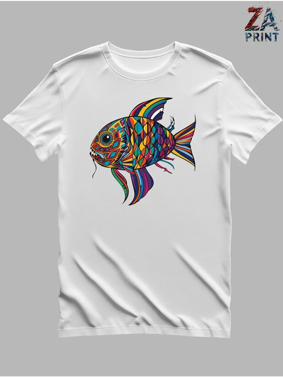 Футболка красивая рыба