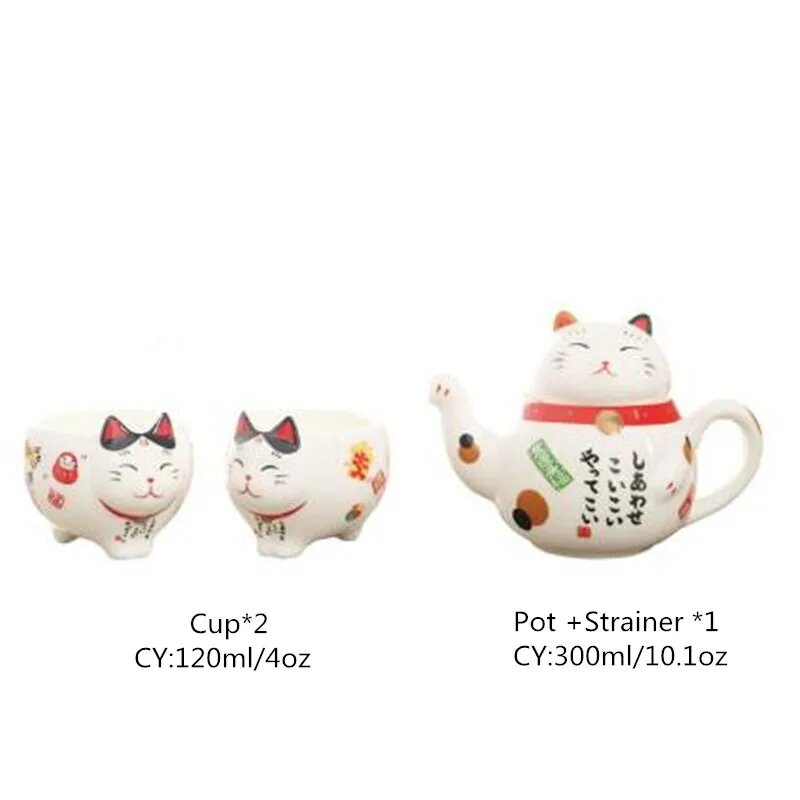 Японский фарфоровый чайный набор Lucky Cat