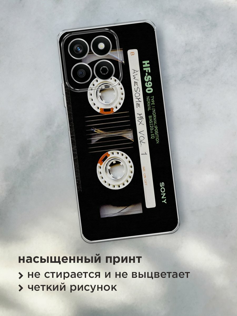Чехол на Honor X7c / Хонор X7c с принтом "Кассета лак" — фото 1