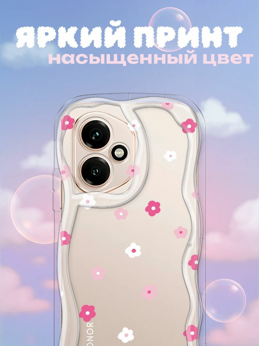 Чехол на Honor 400 / Хонор 400 с принтом "Весенние цветочки рисунок" — фото 1