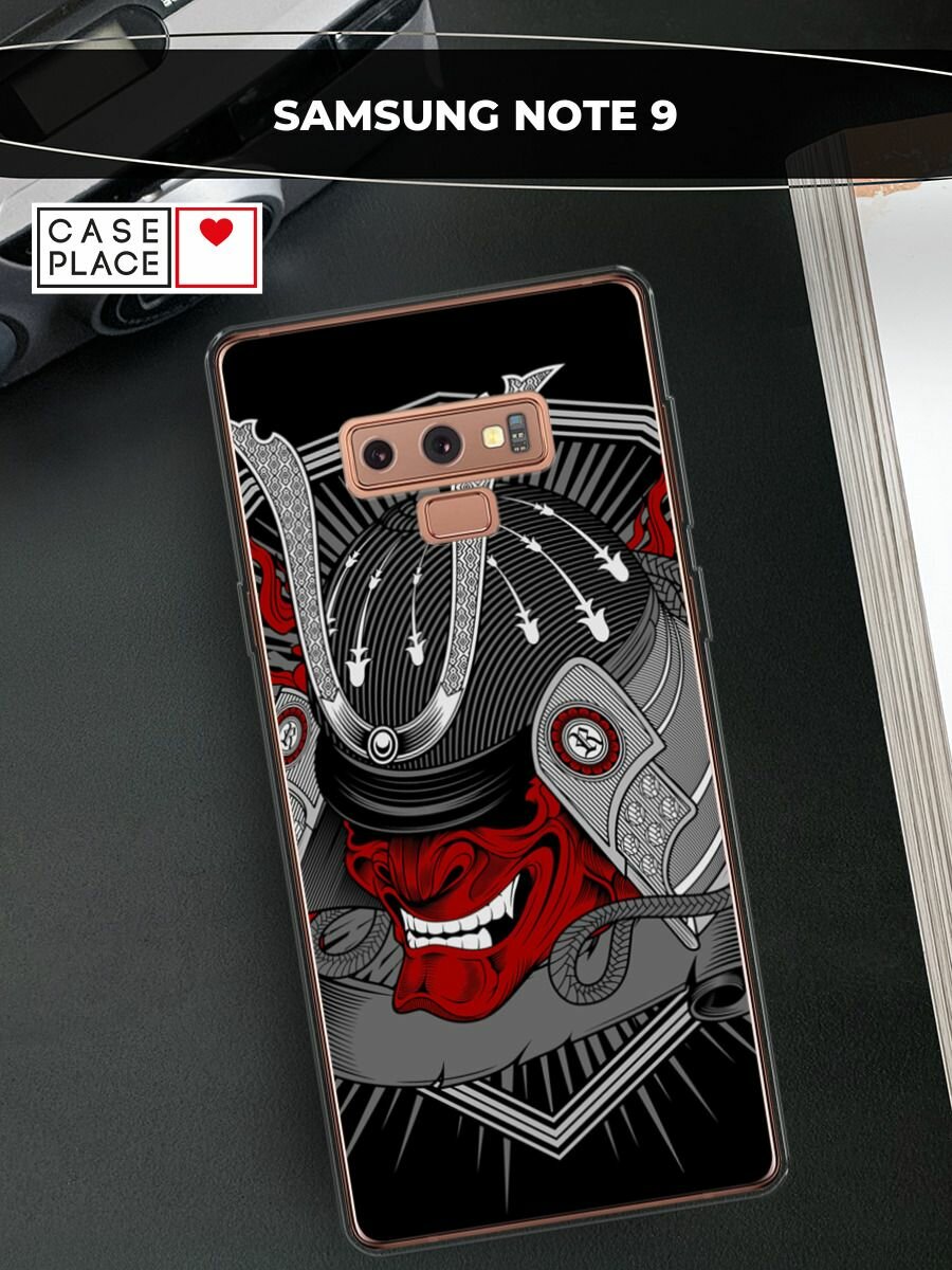 Чехол на Samsung Galaxy Note 9 / Самсунг Галакси Нот 9 с принтом "Красная маска самурая"
