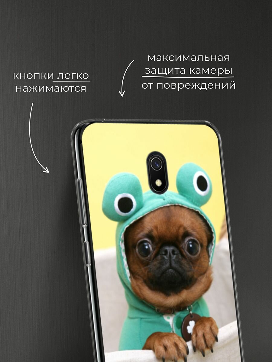 Чехол на Xiaomi Redmi 8A / Сяоми Редми 8А с принтом "Собачка в шапке лягушки" — фото 1