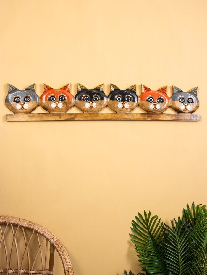 Панно «Котята», 100×1.5×17 см, дерево