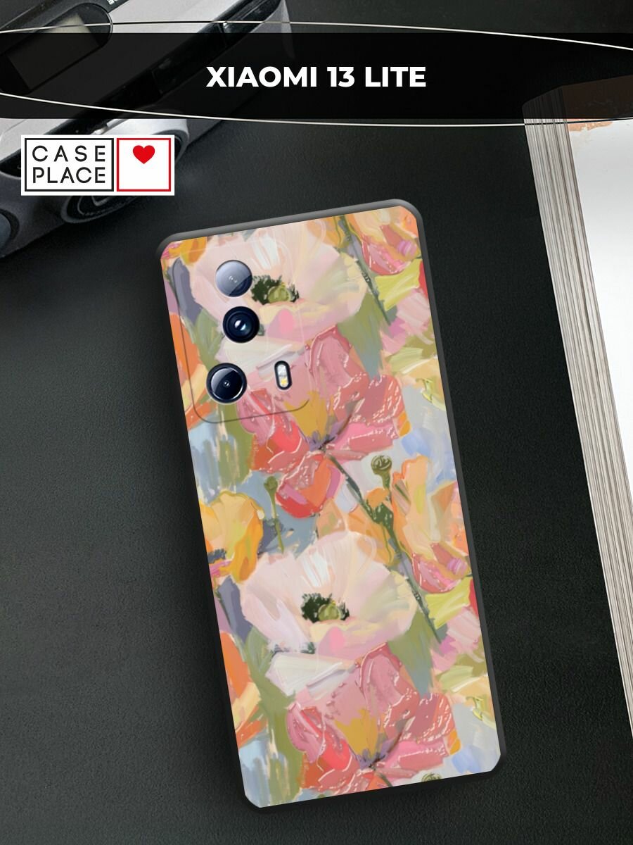 Чехол на Xiaomi 13 Lite / Сяоми 13 Лайт с принтом "Черный сетчатый бант 3"