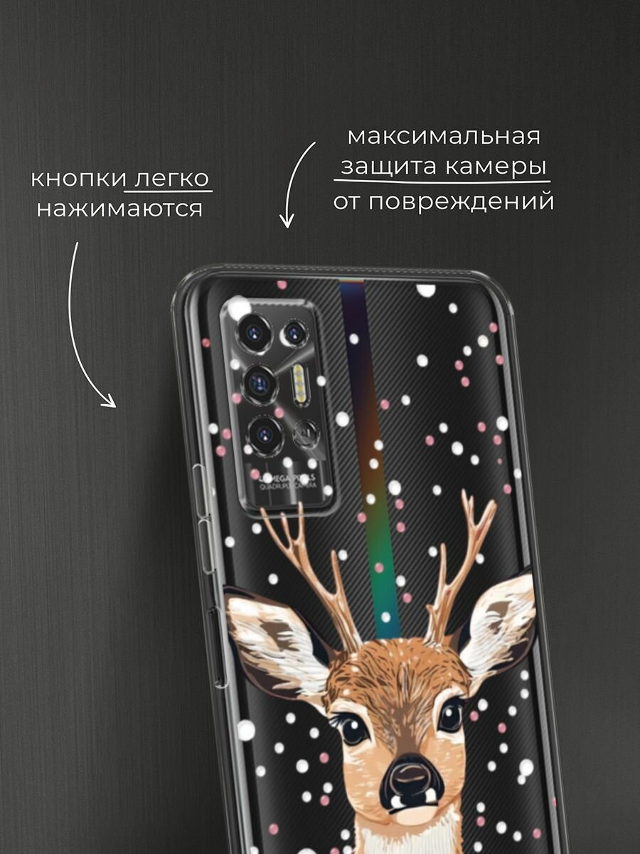 Чехол на Tecno Pova 2 / Текно Пова 2 с принтом "Гордый олень 3" — фото 1