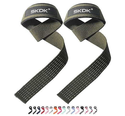 SKDK Correas de levantamiento de silicona antideslizante, Straps Para Gym, Levantamiento de Pesas, muñequeras gym straps para gym mujer, hombres, levantamiento de pesas, culturismo, Xfit, entrenamiento de fuerza, Blue Universal Size (One Pair)
