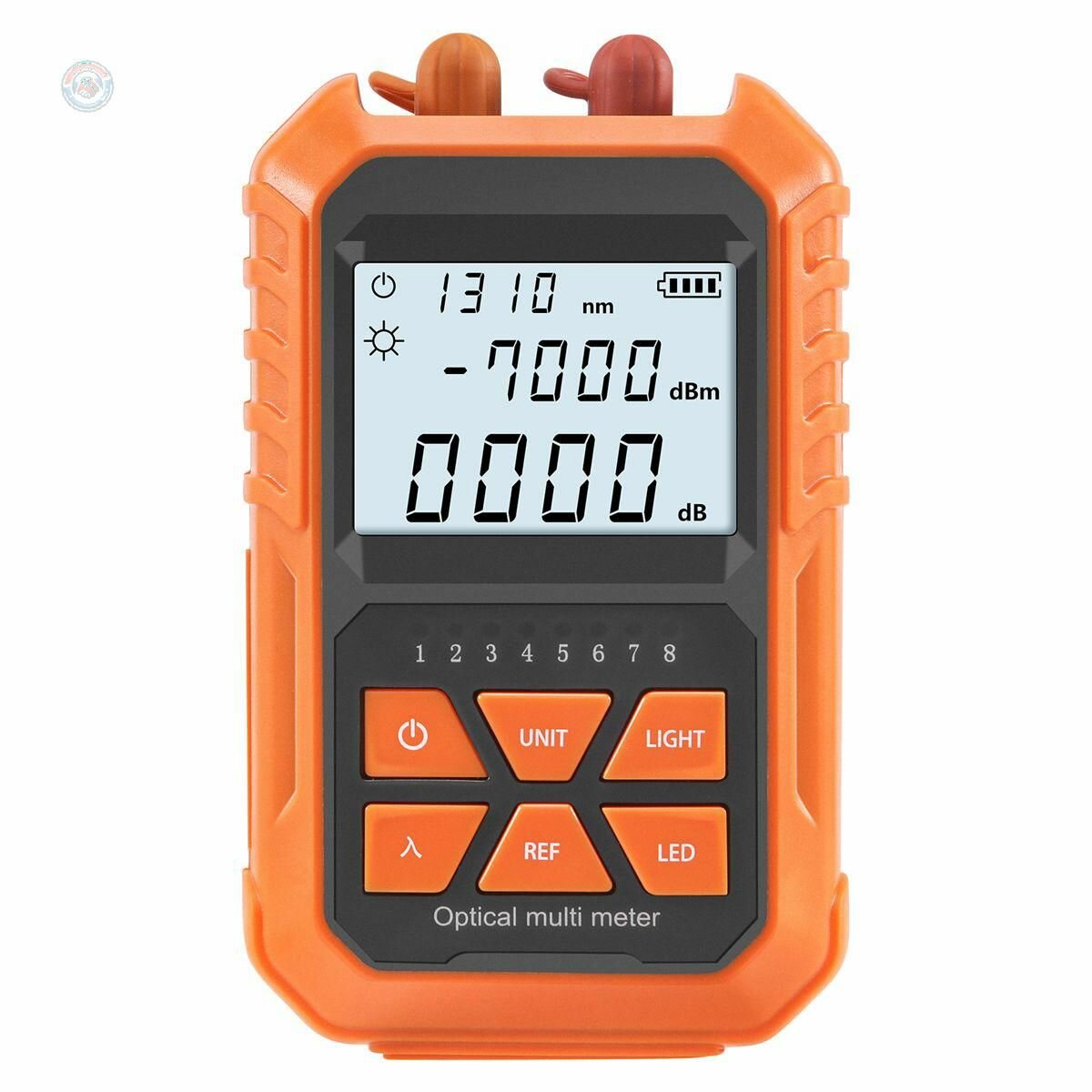4 в 1 оптический измеритель мощности, тестер волоконно-оптического кабеля с VFL 5мВт, поддержка 8 длин волн, универсальный FC/SC/ST, RJ45, жёлтый корпус