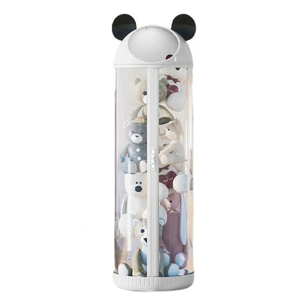 Бак для хранения кукол, корзина для мягких игрушек с светодиодной лентой, PET, размеры 112см, 142см, 172см, диаметр 30см, с зippers, прозрачным окном, большим объемом, 1шт