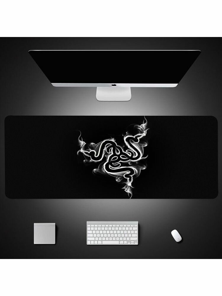 Настольный игровой коврик Razer, противоскользящий, XXL, нескользящая резиновая основа, черный матовый