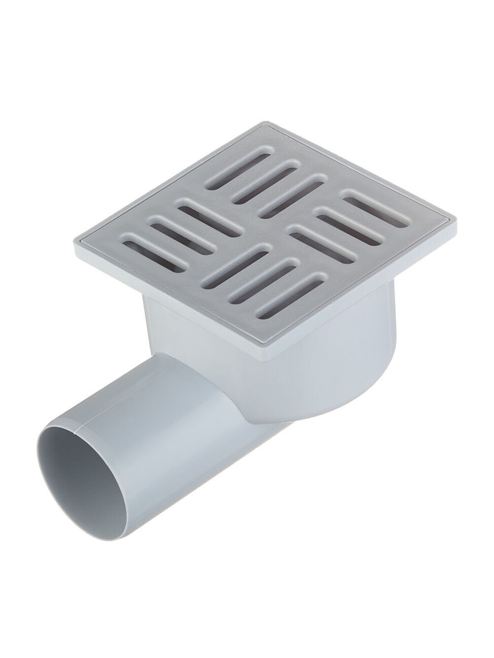 Трап душевой горизонтальный с гидрозатвором 100х100 мм d50 мм пластиковая решетка (TA5104)