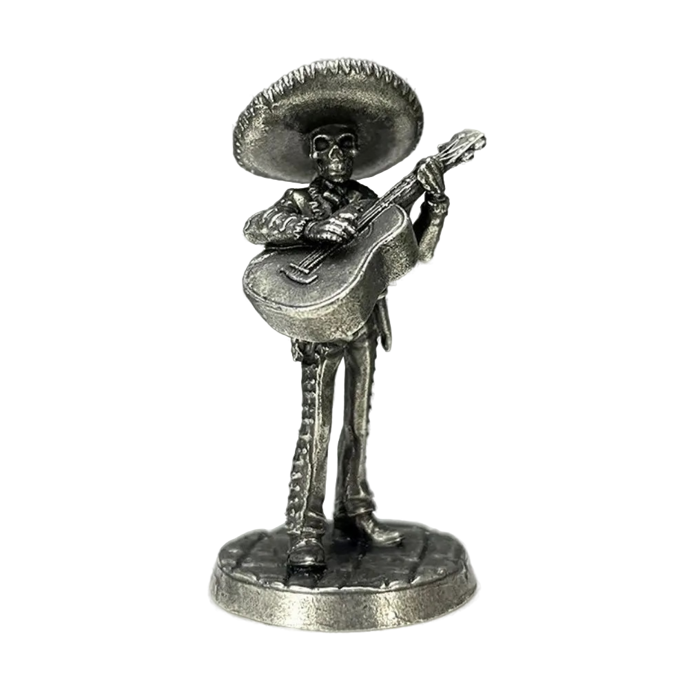 Статуэтка - Фигурка "Мексиканский Гитарист Амиго Марьярчи в образе Зомби Череп