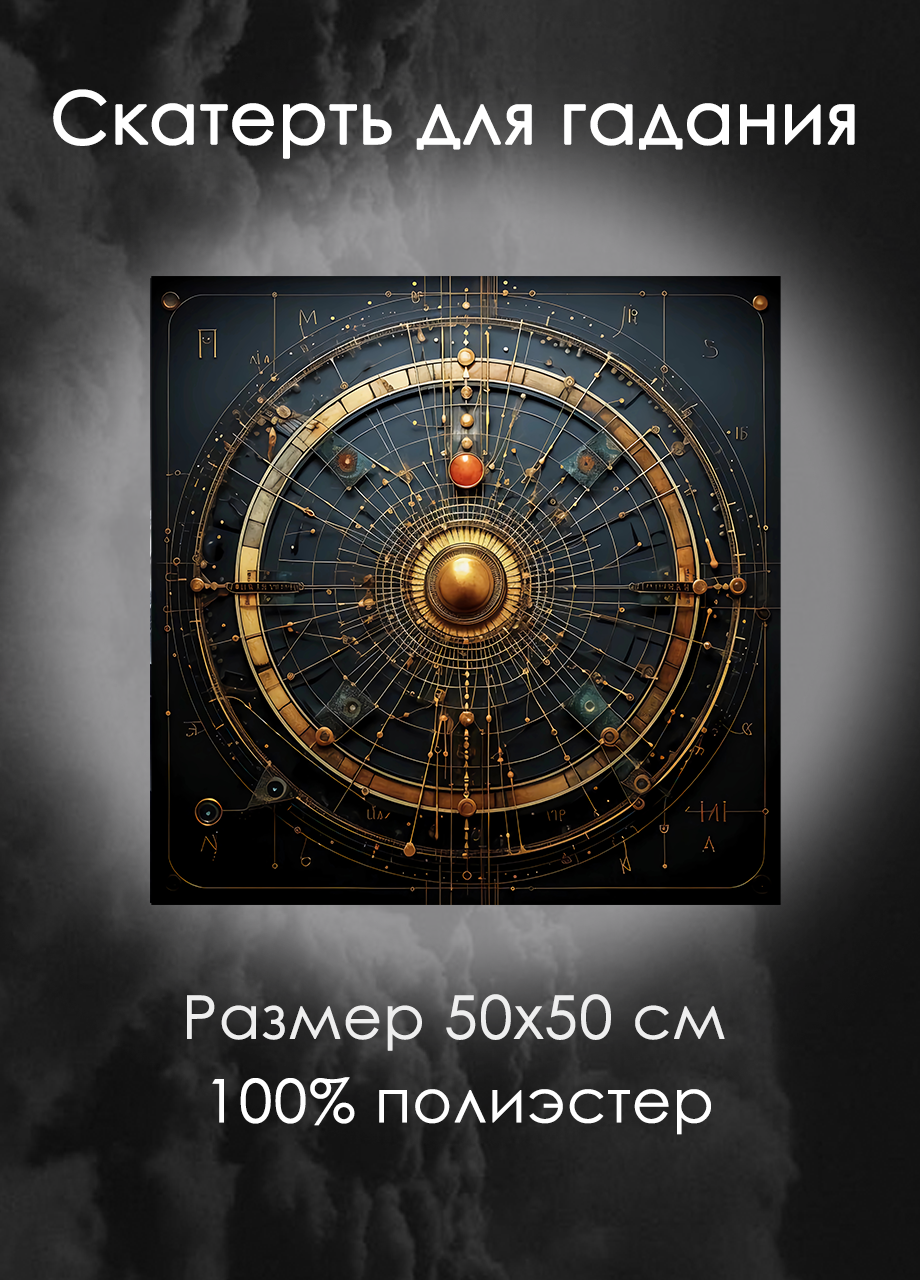 Скатерть для гадания на картах таро 50х50 сантиметров. Lima Print