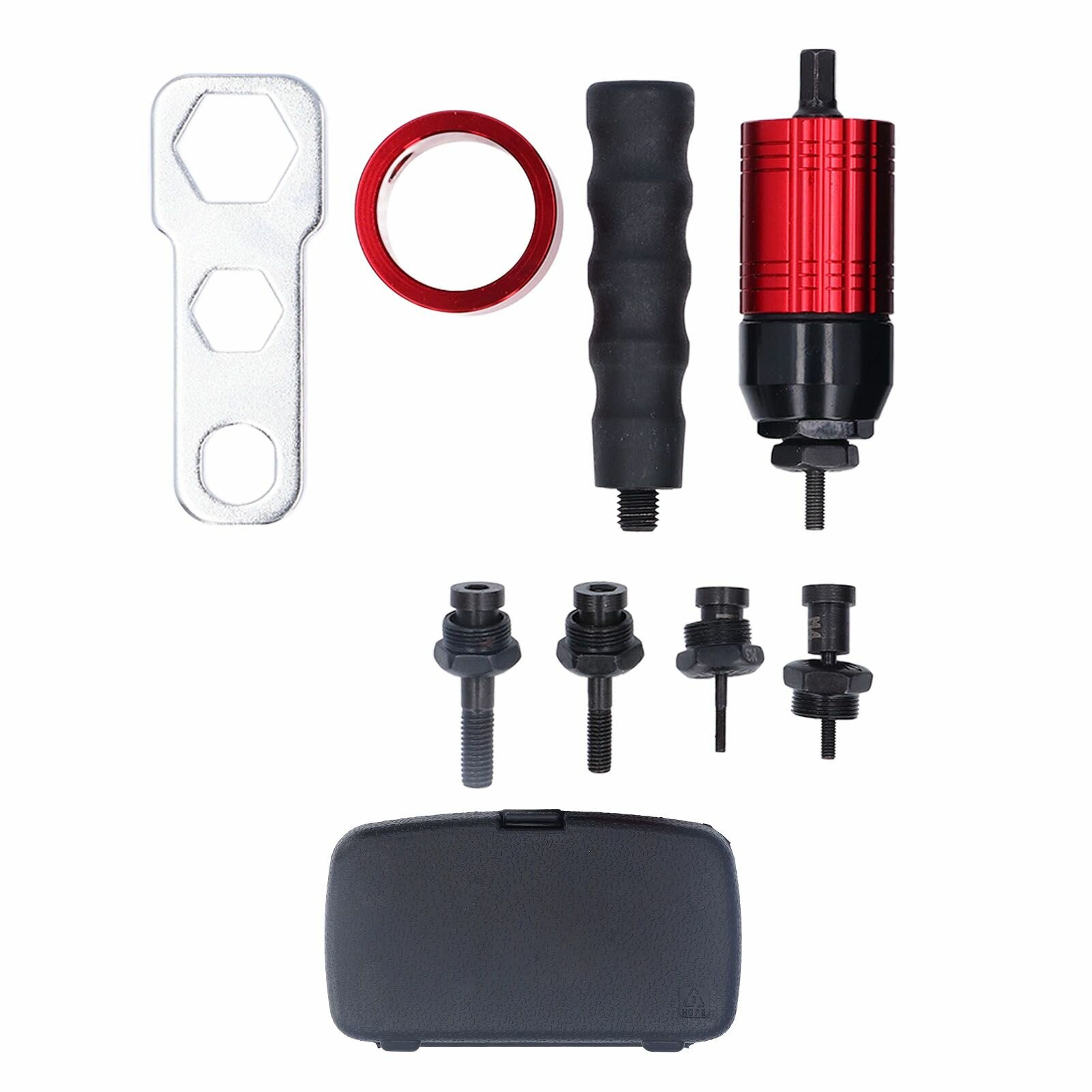 Адаптер для заклепочных гаек с пистолетом для дрели и зажимом по металлу