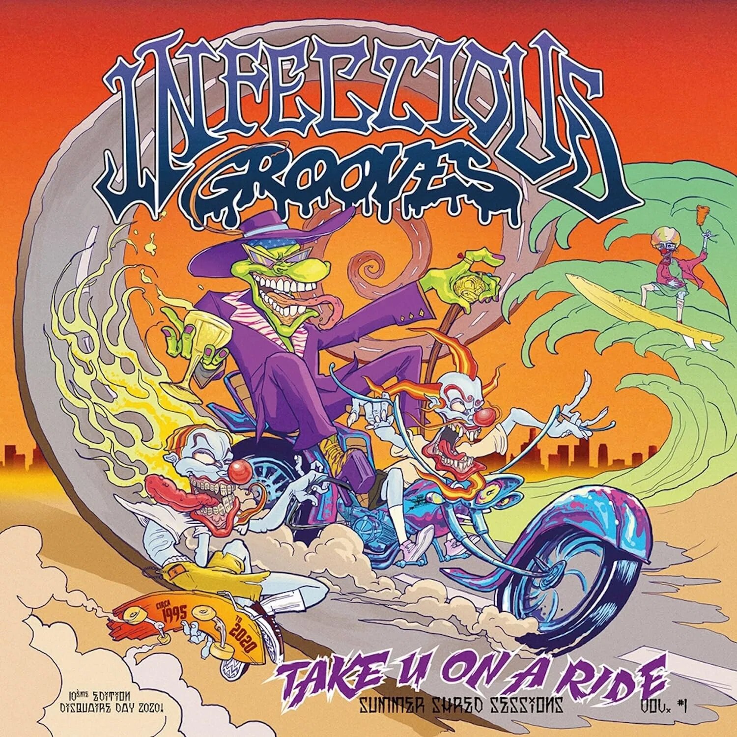 Виниловая пластинка Infectious Grooves / Take U On A Ride (Green Purple Splatter, EP, 45 RPM, Limited) (1LP)