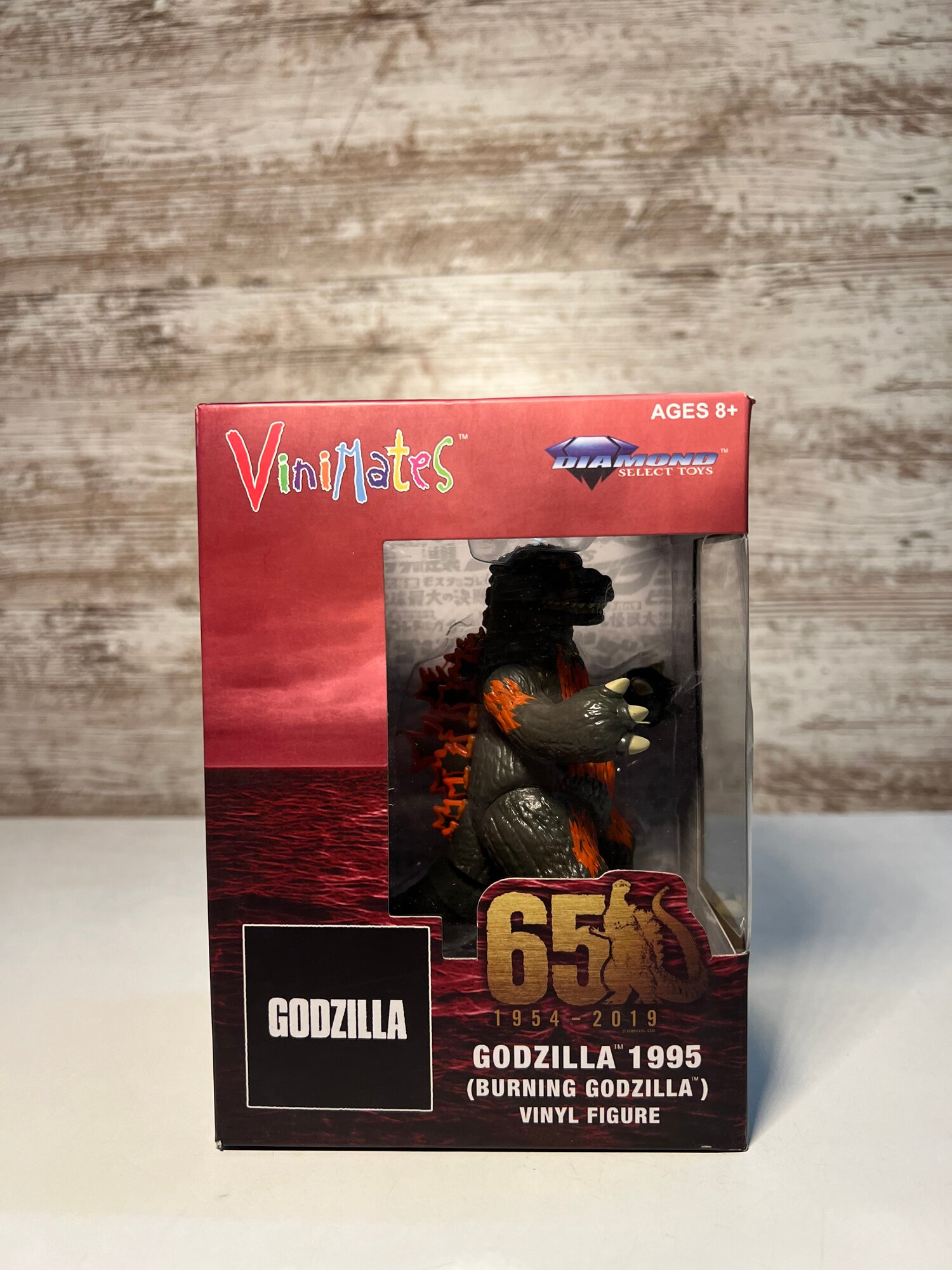 Фигурка Годзилла, Godzilla 1995 Burning Godzilla vinyl figure, Vini Mates, 10 см от Diamond Select Toys